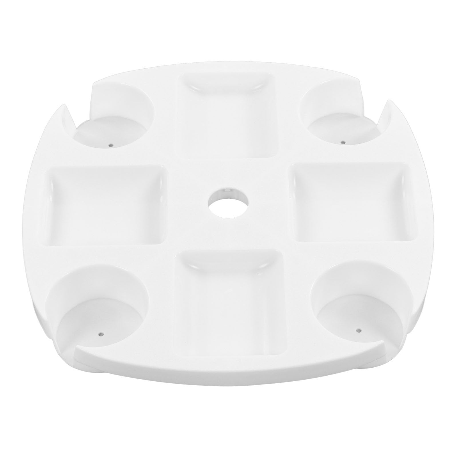 Umbrella Table Tray Round Cup Holder Drink Beach Umbrella Drink Tray Umbrella Tray White 4 Cup Liquor Desk Serving Tray Beverage Drinking Beverage Cocktail Poster Stand Desk Tray Circular Umbrella