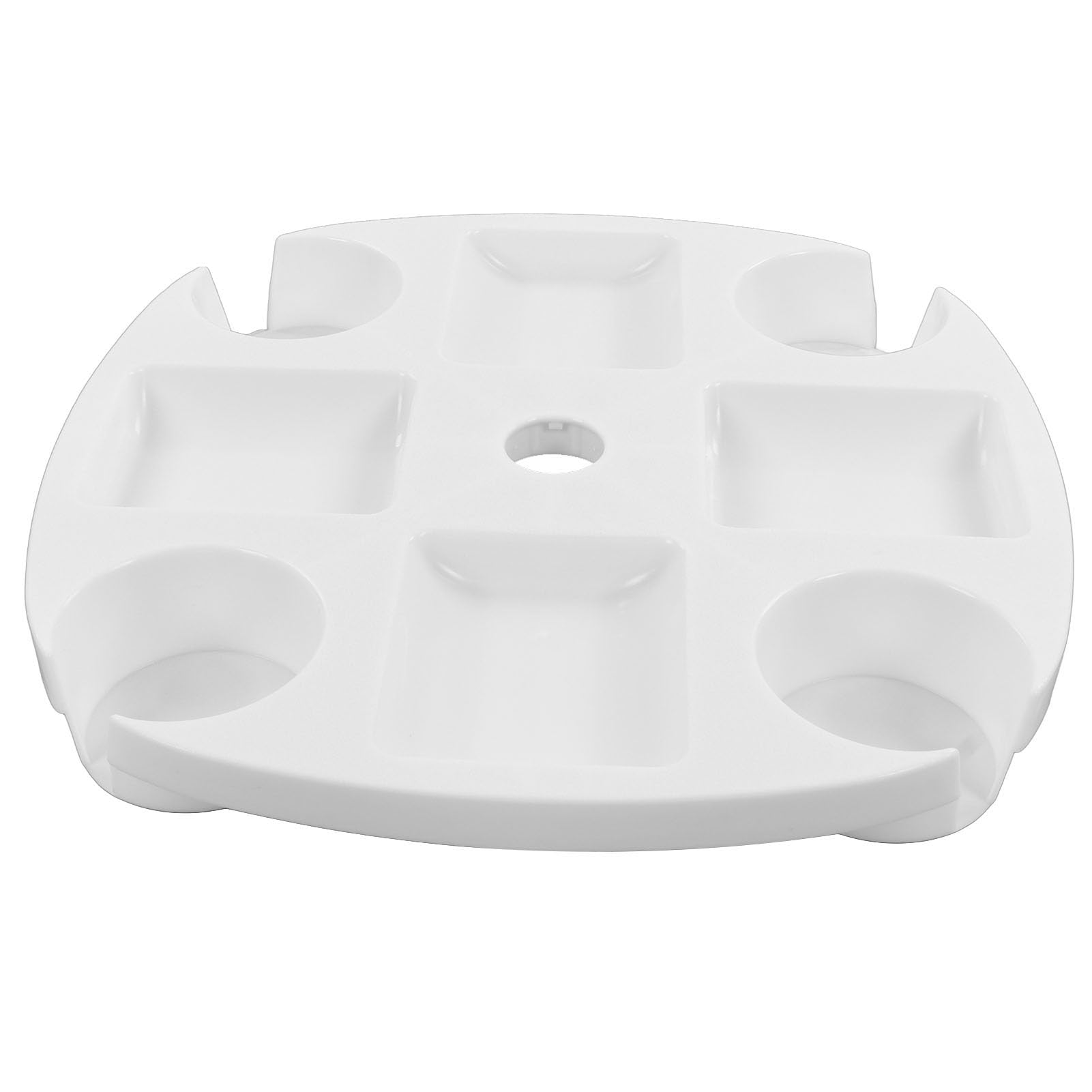 Umbrella Table Tray Round Cup Holder Drink Beach Umbrella Drink Tray Umbrella Tray White 4 Cup Liquor Desk Serving Tray Beverage Drinking Beverage Cocktail Poster Stand Desk Tray Circular Umbrella
