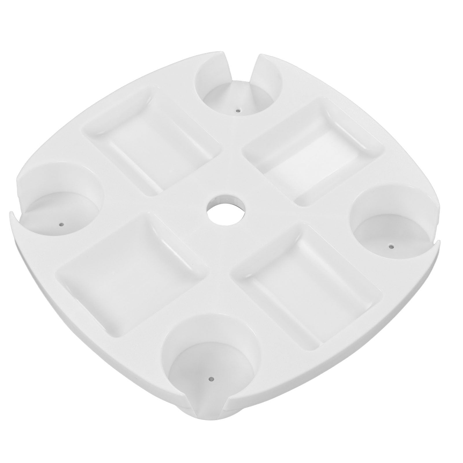 Umbrella Table Tray Round Cup Holder Drink Beach Umbrella Drink Tray Umbrella Tray White 4 Cup Liquor Desk Serving Tray Beverage Drinking Beverage Cocktail Poster Stand Desk Tray Circular Umbrella