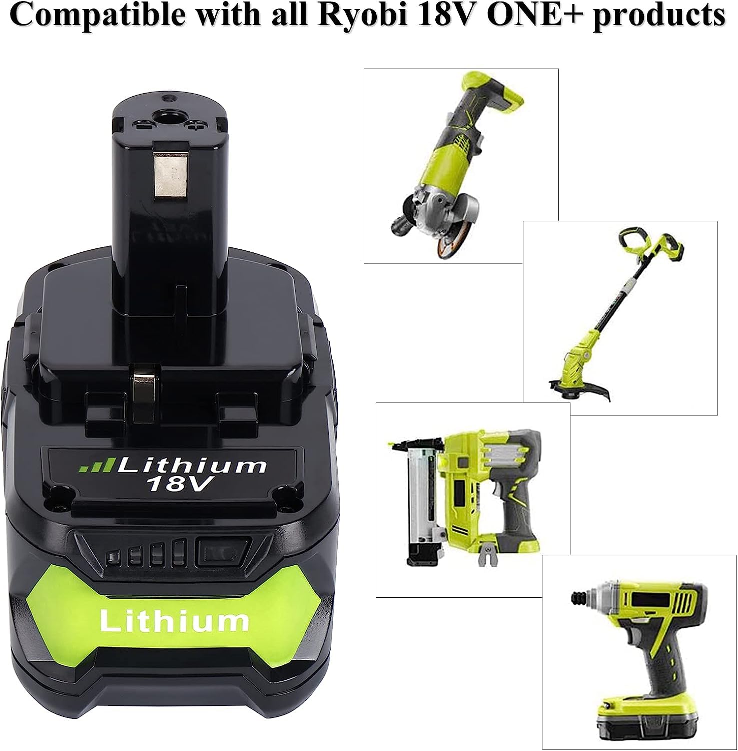 LALAFO 18V 6.0Ah P108 Battery Replacement for Ryobi ONE Plus 18Volt Lithium-Ion Batteries P102 P103 P104 P105 P107 P108 P109 Compatible with Ryobi One+ Battery Cordless Power Tools