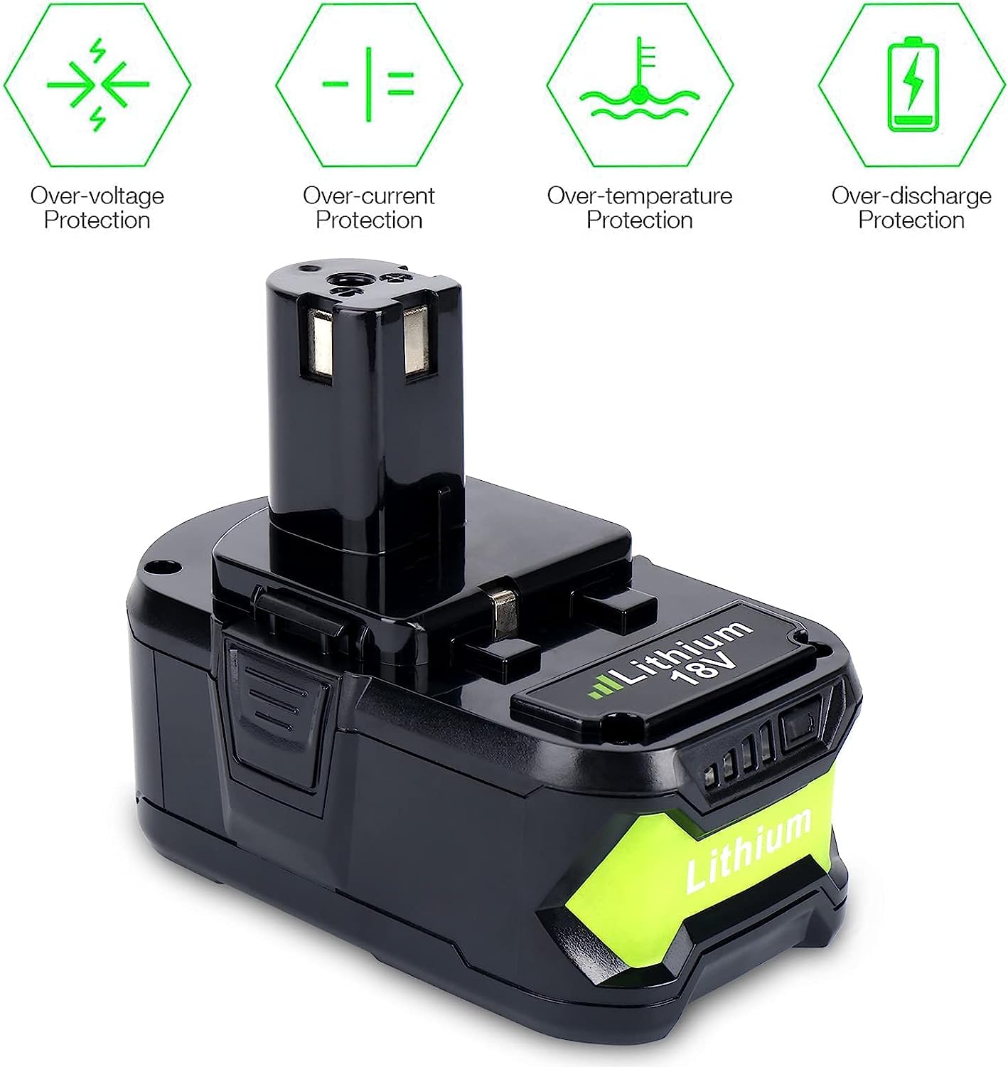 LALAFO 18V 6.0Ah P108 Battery Replacement for Ryobi ONE Plus 18Volt Lithium-Ion Batteries P102 P103 P104 P105 P107 P108 P109 Compatible with Ryobi One+ Battery Cordless Power Tools