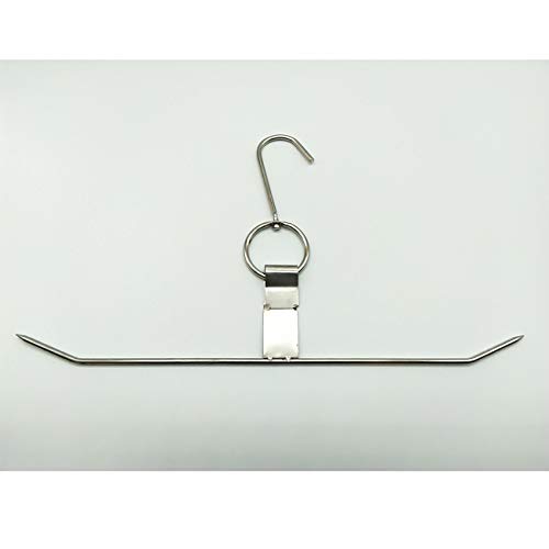 TIHOOD 2PCS Stainless Steel Chicken Wings and Leg Smocking Hanger Meat Hooks Bacon Shop Hook BBQ Grill Hanger Cooking Tools Accessories