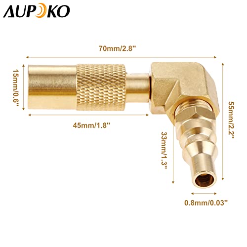 1/4 inch RV Quick Connect Adapter Conversion Fitting Elbow, Low Pressure 90 Degree Elbow Adapter Fitting for Blackstone Tabletop Grill 17 Inch and 22 Inch Propane Gas Camping Grill