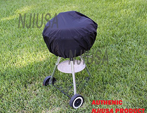 NJIUSA BBQ Grill Cover fits Weber Smokey Joe Silver Serving IndoorOutdoor Round 14"-15"