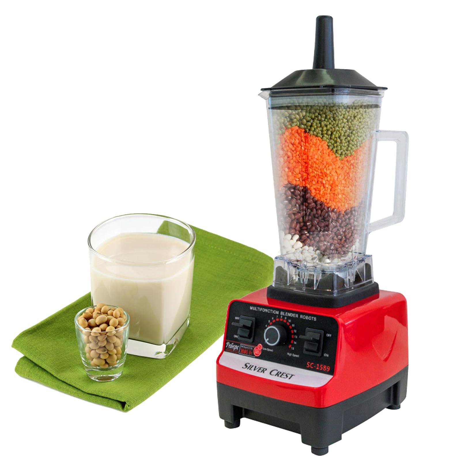 KAILIYA Blender Professional 4500W Dual-Cup Blender, Black, 70 oz