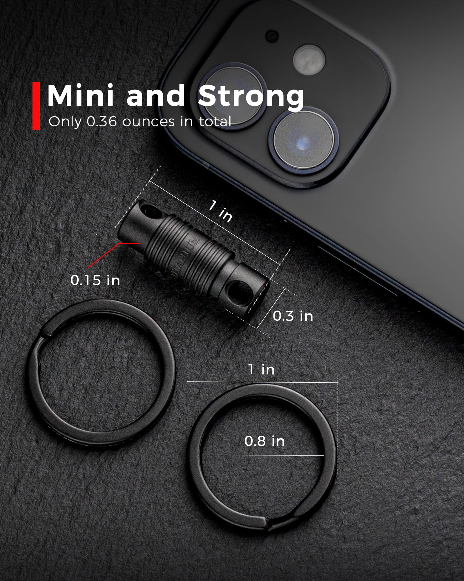 FEGVE Titanium Quick Release Keychain, Rotatable Pull Apart Key Chain, Detachable Key Rings for Men Women (Black detachable keychain 1 pack)