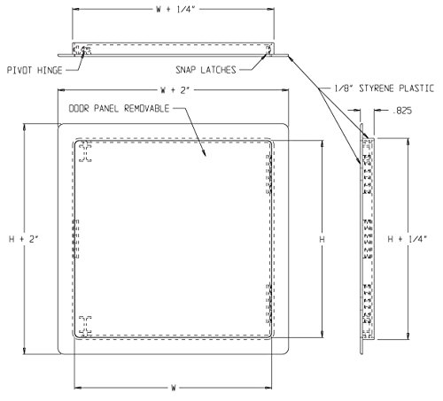 Acudor�PA-3000-18X18 18-inch x 18-inch Plastic Access Door