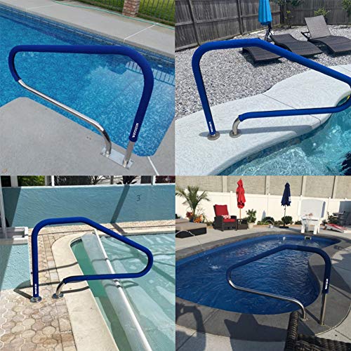 WETOZON Pool Handrail Cover | 8Feet by 1.9 inch Diameter, Royal Blue | Swimming Pool Hand Rail Cover Blue Grip for Pool Handrails Pool Rail Covers Pool Railing Cover