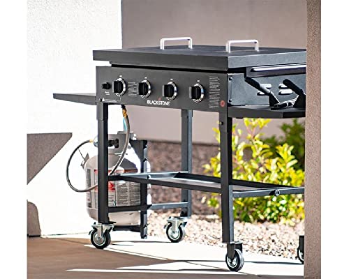Blackstone 5004 Hard Top Lid with Handle-Outdoor Cover Powder Coated Steel Lightweight Durable Perfect Accessories to Protect Fits 36” Front or Rear Grease Griddle, 36 Inch, Black