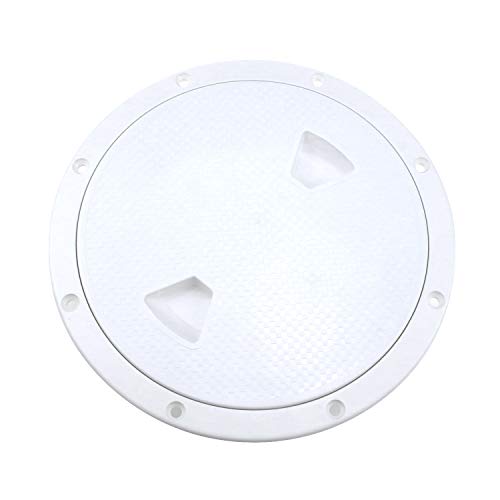 Coshar White Access Hatch Cover Non Slip Circular Inspection Hatch Detachable Cover- 4 Inch(1pc)