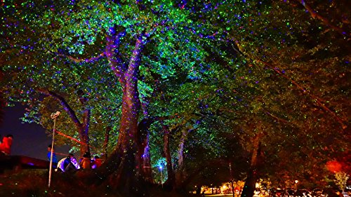 LedMAll® Red and Green Laser, and Blue LED Remote Control Christmas Lights, Garden and Landscape Lights
