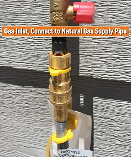 GASPRO 3/8-Inch Natural Gas Quick Connect Hose, Propane to Natural Gas Conversion Kit for Grill, Smoker, Fire Pit, Patio Heater and More, 12 Feet and 24 Feet, 2 Pack