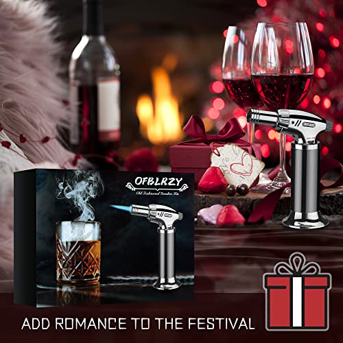 Cocktail Smoker kit with Torch-Cocktail Smoker kit-Whisky and Bourbon-Silver Black (No Butane)