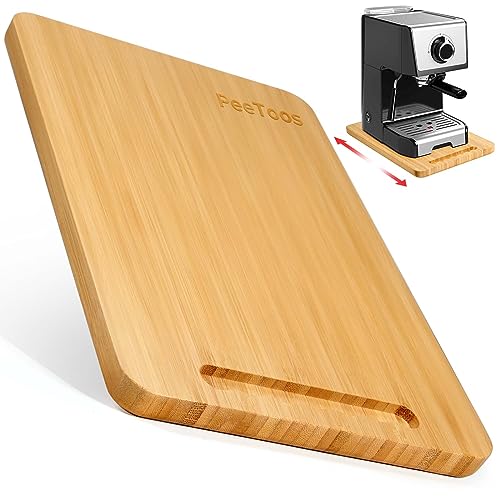 Bamboo Sliding Tray for Heavy Kitchen Appliances -Counter Slider for Stand Mixer, Air Fryer, Coffee Maker, Espresso Machine, Slides Easily from under the Cabinet (Medium - Long (9.5” X 14”))