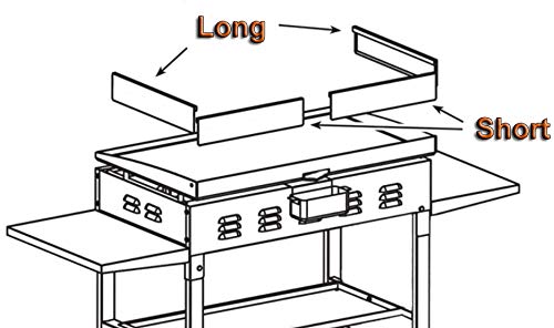 DELSbbq 5015 Wind Screen for Blackstone 36" Griddle and Other Griddle, Black