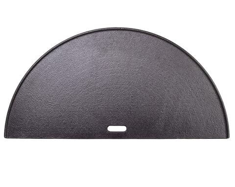 Half Moon Cast Iron Reversible Griddle for Large Big Green Egg and 18-Inch Kamado Grills