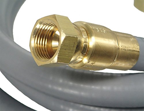 M.B. Sturgis Inc. 1/2" ID Gas Grill Quick Disconnect Gas Connector Kit (10 Feet)
