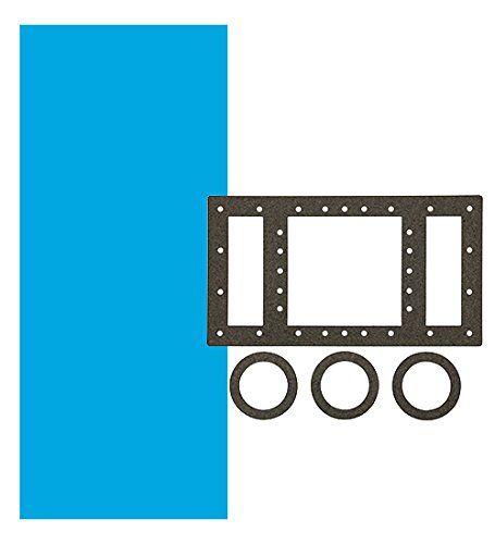 Smartline Solid Blue 18-Foot Round Liner | Overlap Style | 48-to-52-Inch Wall Height | 25 Gauge Virgin Vinyl | Designed for Steel Sided Above-Ground Swimming Pools | Universal Gasket Kit Included