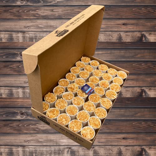 Allen's Fire Starter Cups for Wood Stoves & Campfires - Made of Natural Wood Chips & Wax - 15 Minutes Burn Time - Versatile Usage - Ideal for Hunting & Camping Trips (40 Cups per Pack)