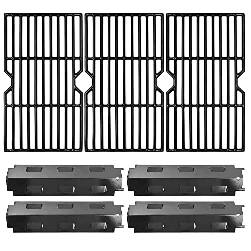 Hongso Grill Parts, Grill Grates Heat Plates Replacement for Charbroil, Kenmore, Master Chef, Thermos Gas Grills