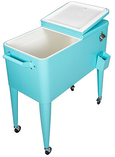 Permasteel 80 Quart Portable Picnic Cooler in Turquoise