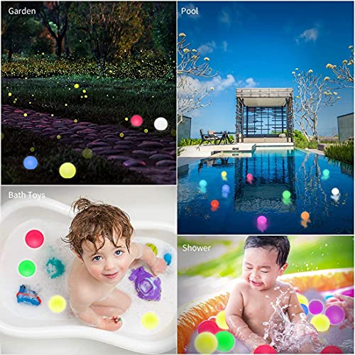 Floating Pool Lights for Swimming Pool, 3 Inch LED Orb Pool Lights that Float, IP68 Waterproof Light up Pool Float, Glow Balls for Pool at Night Lights for Hot tub Pond Garden Lawn Party Decor, 6pack
