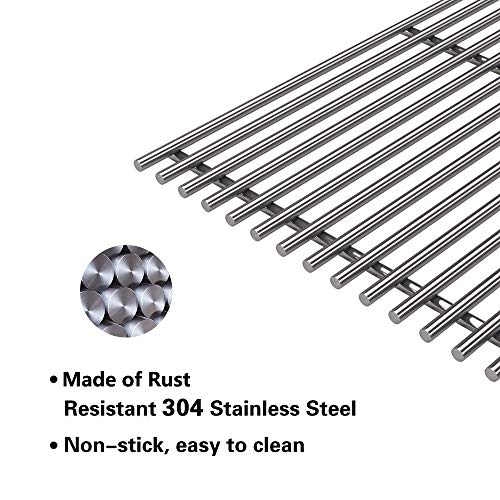Htanch SD63246018 (3-Pack) 17" Stainless Steel Cooking Grates for Charbroil Professional, Signature and Commercial Series Tru-Infrared 3 Burner Models 466242515 466242516 463367016 463242516