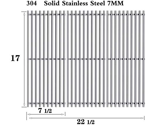 Htanch SD63246018 (3-Pack) 17" Stainless Steel Cooking Grates for Charbroil Professional, Signature and Commercial Series Tru-Infrared 3 Burner Models 466242515 466242516 463367016 463242516