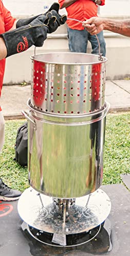 King Kooker KK24SR Ridged Stainless Steel Pot, 24-Quart