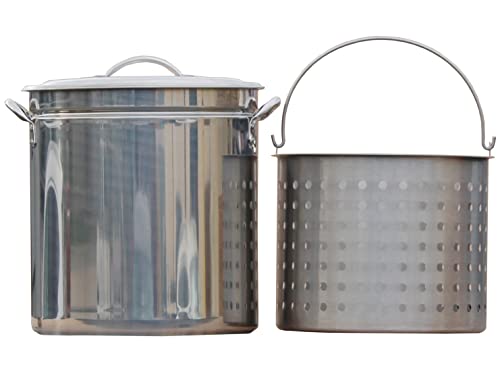 King Kooker KK24SR Ridged Stainless Steel Pot, 24-Quart