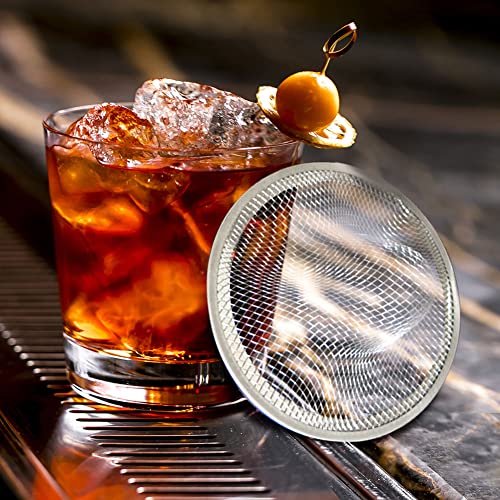 Riian Cocktail Smoker Filter Accessories Old Fashioned Cocktail Kit Smoked Old Fashioned Kit Accessories Cocktail Smoker Screen Stainless Steel Filter - 10PCS Set