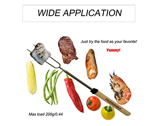 TROISHOKA Marshmallow Roasting Sticks-Smores Sticks for fire pit-Camping Accessories-Camfire Skewers 32 inch long (8pack)