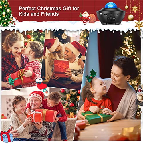 OurLeeme Galaxy Projector - Star Projector Night Light with Music Speaker Surport APP and Voice Control Ceiling Projector Lights for Bedroom - Work with Alexa & Google Assistant