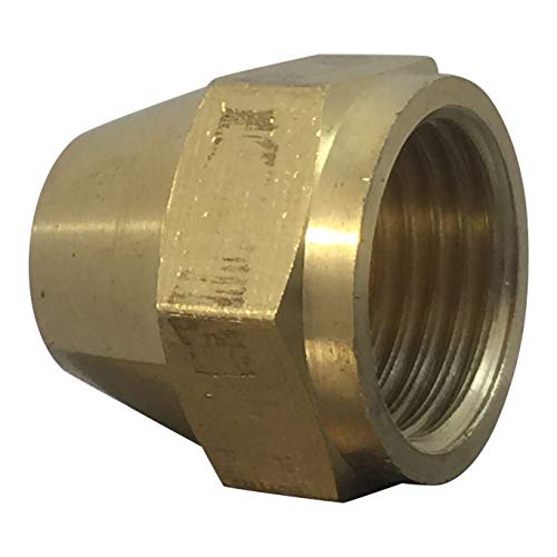 3/8" Fuel Line or Gas Application Female Connector [M41FS0600] Fitting Hex NUT Flare Connection 45° Tube Size 3/8" [41F 06] Propane Line 100% Brass
