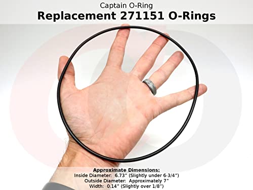Captain O-Ring β Replacement 271151 O-Ring for Pentair HiFlow 2 Inch Top/Side Mount Multiport Valve (2 Pack)