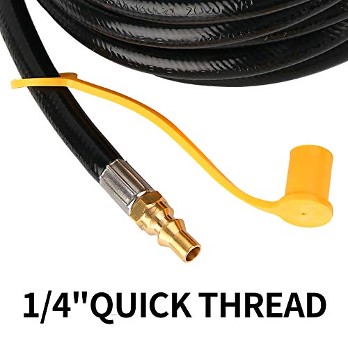 Solimeta Propane Elbow Adapter with Extension Hose, 12FT Hose with Elbow Fitting, Propane Quick Connector Hose RV to Gas Grill