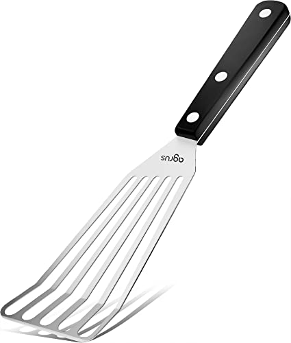 AGRUS Fish Spatula Stainless Steel, Grill, Egg, Omelette, Pancake, Metal Angled Slotted Turner