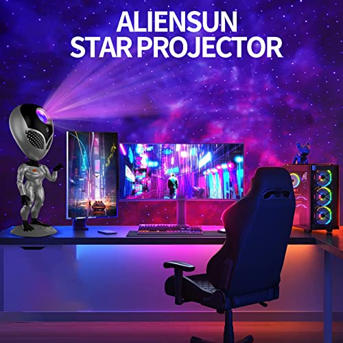 Cepignoly Star Projector Galaxy Night Light - Alien Light Projector, Ceiling LED Lamp with Timer and Remote, for Kids and Adults, Bedroom ,Christmas, Birthdays, Game Room,Party ,Holiday GIFS.
