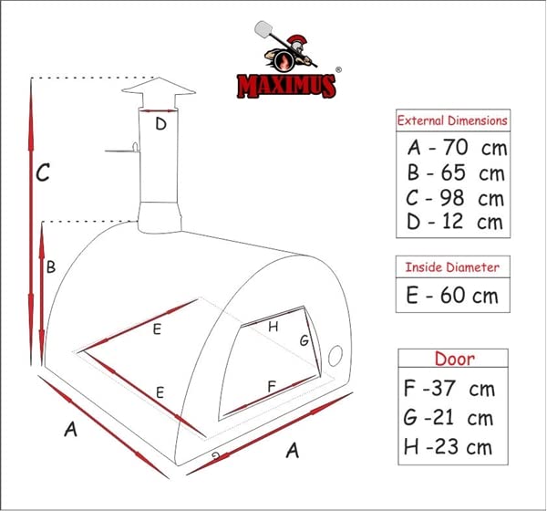 Authentic Pizza Ovens - Maximus Black Wood Fire Oven