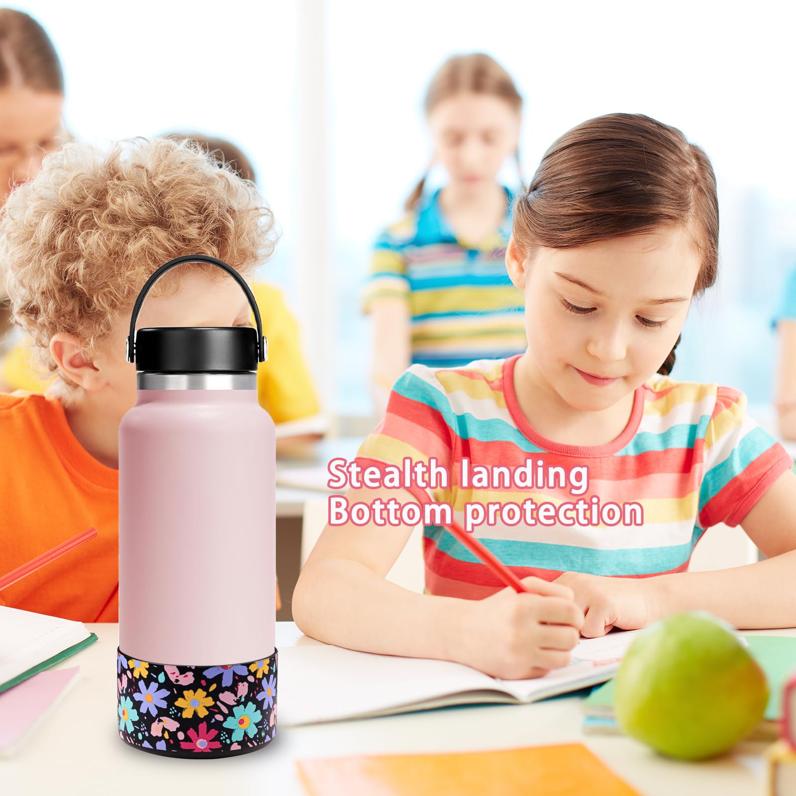 HEYSKAY Protective Flask Silicone Boot 12-24oz for Hydro Flask Water Bottle Bottom Cover Base, and Compatible with Stanley, Yeti, Simple Modern and Other Water Bottle with 2.85inch Bottom Diameter