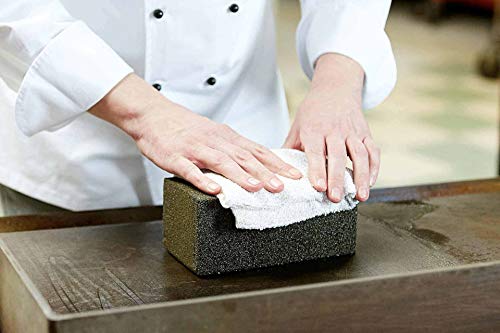Grill Brick Commercial Grade Grill Cleaning Stone Pumice. For use on Grills, flat tops, griddles, and more. Cleans, Repolishes, and Sanitizes. Effectively Removes Cooked on Dirt, Grime, and Grease.