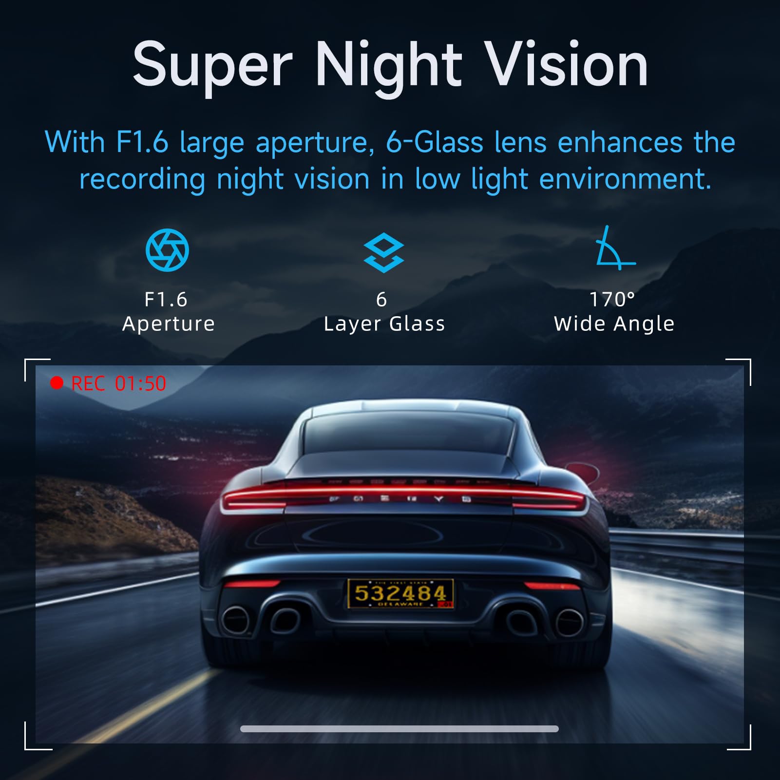 Dash Cam 4K WiFi Front Dash Camera for Cars, E-YEEGER Car Camera 2160P Wireless Mini Dashcams with App, Driving Recorder with 24H Parking Mode, Night Vision, G-Sensor, Free 32G Card, Support 256G Max