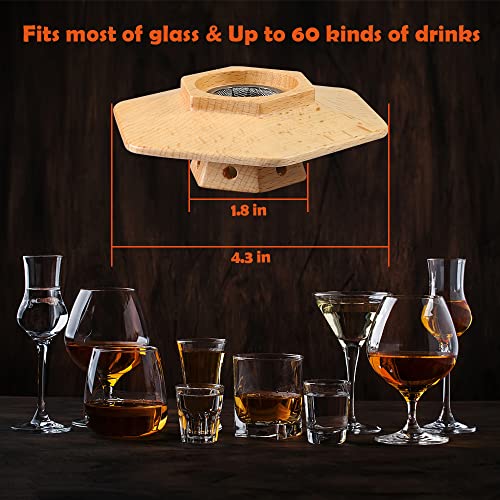 Bochino Cocktail Smoker Kit, Old Fashioned Drink Smoker Kit, 6 Different Flavors Wood Chips for Whiskey, Bourbon,Wine, Drink, Whiskey Smoker Infuser Kit. Gift for Men, Husband, Dad