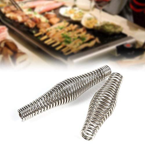 YIPINER 5 Pcs BBQ Spring Handle Smoker Parts Heavy Duty Barbecue Smoker, Grill, Stove, Pit Accessories (11cm)