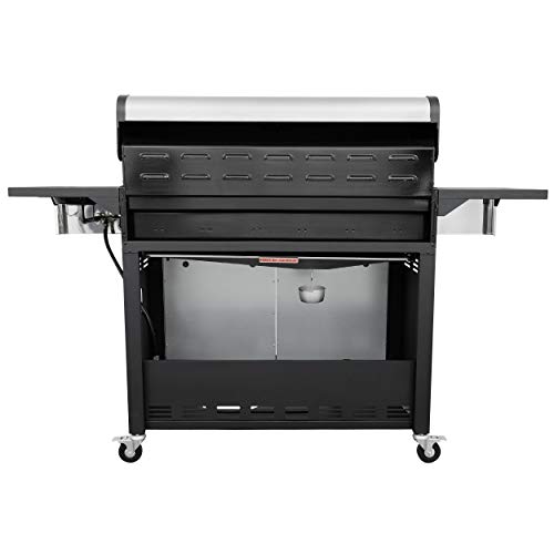 Kenmore PG-A40611S0L 6 Burner Cabinet Style Propane Gas BBQ Grill with Side Burner, 73000 Total BTU, Stainless Steel
