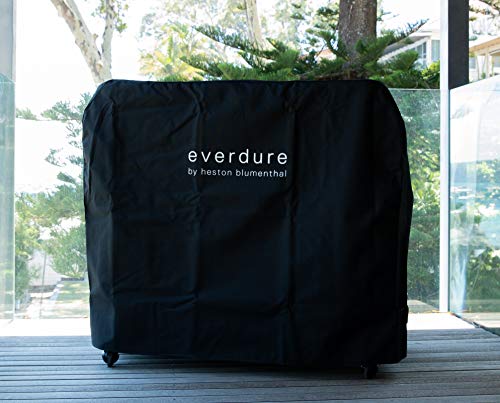 Everdure Indoor/Outdoor Furniture Cover for Mobile Prep Kitchen, Long Cover with Drawstring Closure, Waterproof Lining and 4 Season Outdoor Kitchen Island Protection, Black, 40.55”L x 22.2”W x 33.5”H