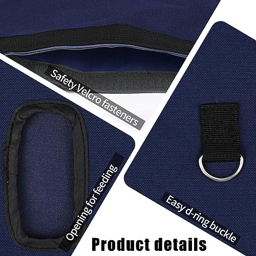 PACKSTAR Rabbit Hay Feeder Bag,Rabbit Hay Feeder,Bunny Hay Bag,2 Holes Large Capacity 600D Rpet Hay Hanging Feeder Storage for Rabbit,Guinea Pig, Chinchilla