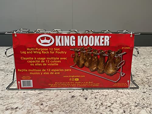 King Kooker #12WR 12-Slot Leg and Wing Grill Rack for Poultry