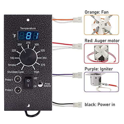 Unidanho Digital Controller Kit Replacement for Traeger Pellet Grills with 2 Meat Probes and 7" RTD Temperature Sensor - Replacement and Upgrade for Traeger Grill Accessories
