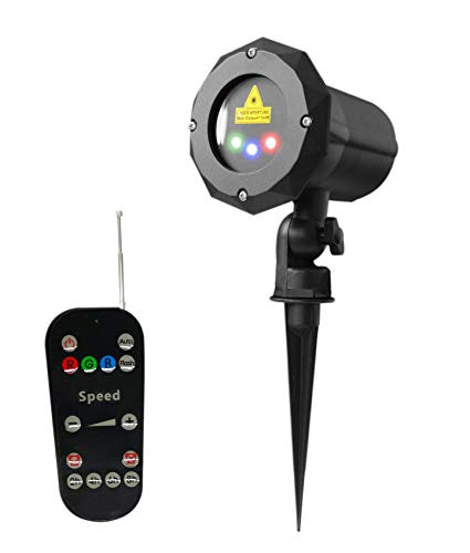 LedMAllĀ® Remote Controllable RGB Moving Laser Outdoor Garden Landscape Light Red, Green and Blue